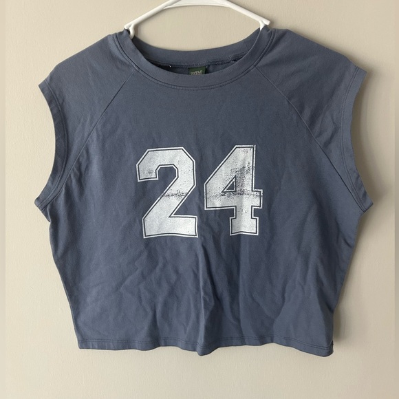 wild fable | Tops | Wild Fable Blue Gray Sleeveless Crop Top With ...